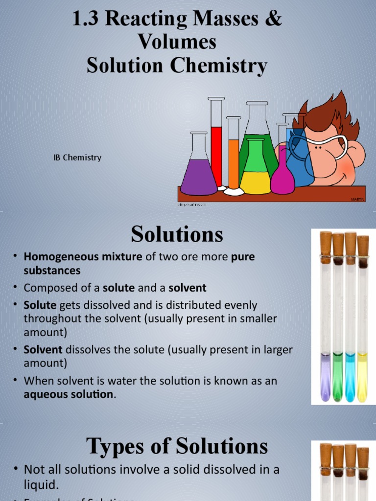1.3 Reacting Masses & Volumes SOLUTIONS | PDF