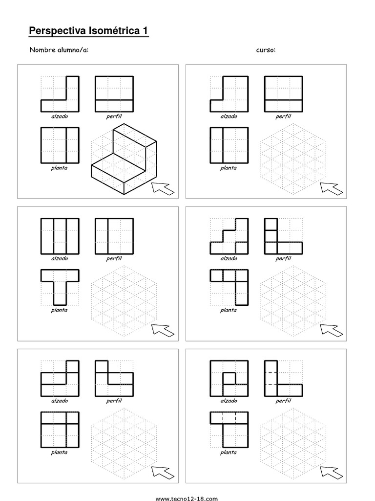 Guía de Perspectivas Isométricas | PDF | Métodos y materiales de enseñanza