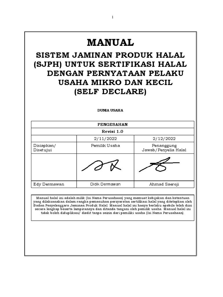 Manual SJPH Maju Terus | PDF