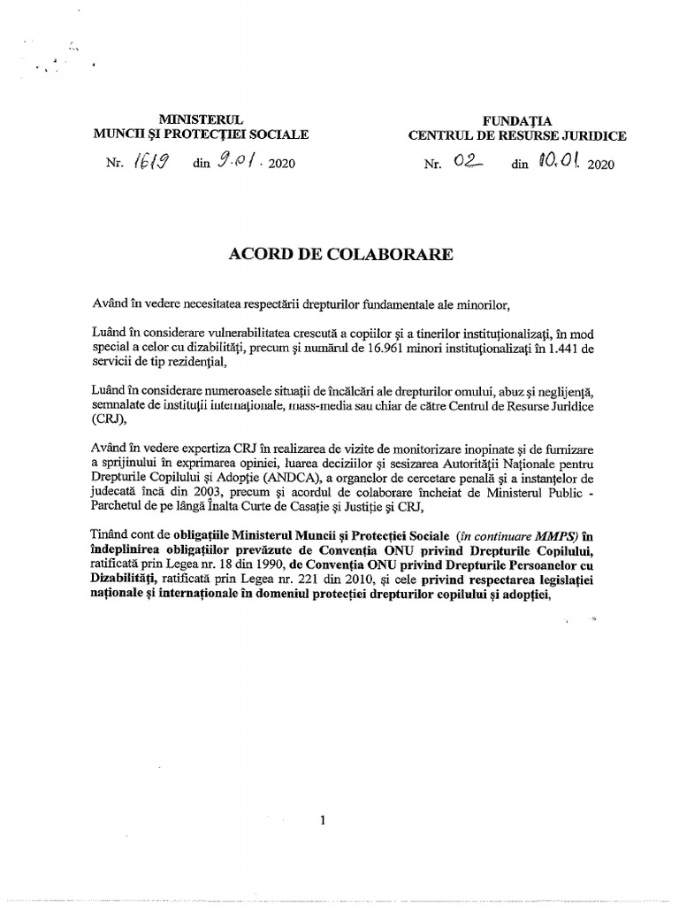 Acord de Colaborare | PDF