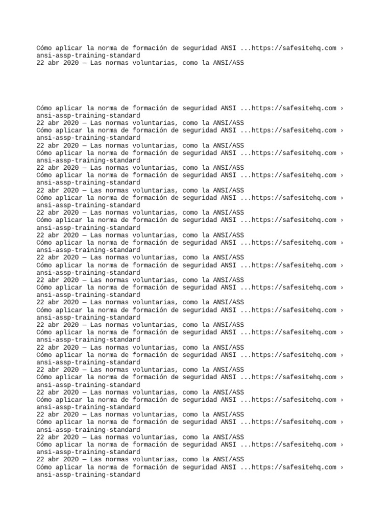 Aplicación de Normas de Seguridad ANSI | PDF