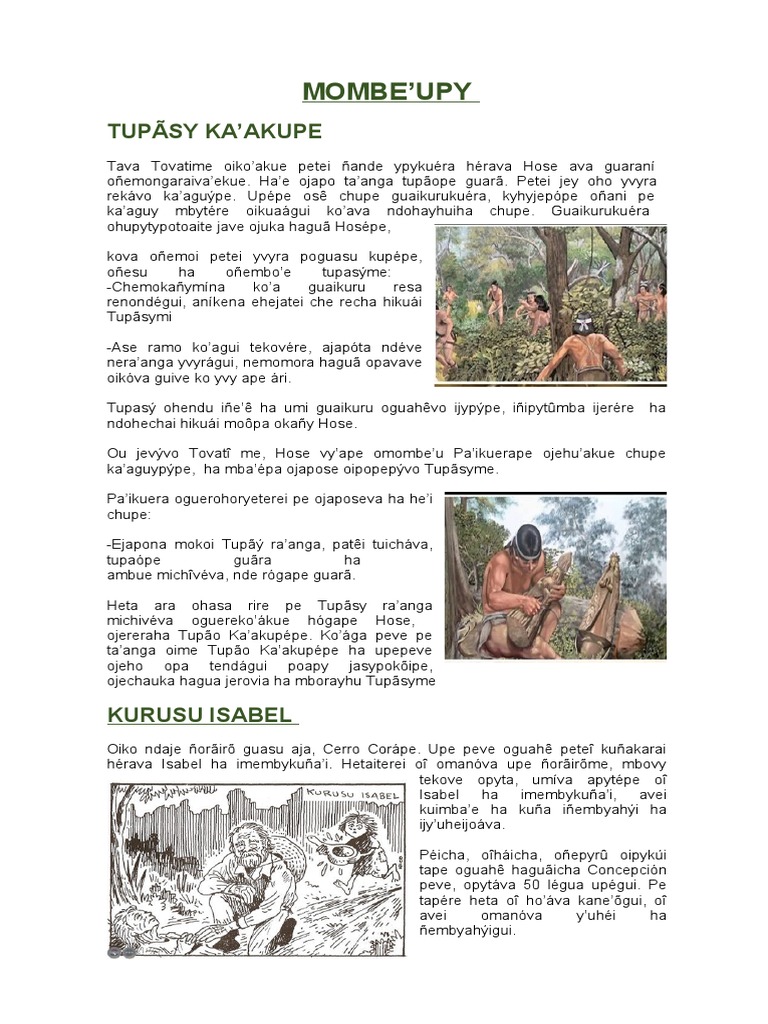 Leyendas Guaraníes de Paraguay | PDF | Artes del Lenguaje y ...