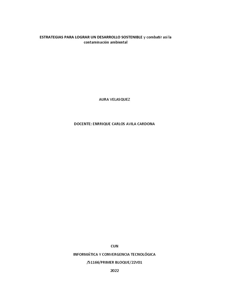 Estrategias Para Lograr Un Desarrollo Sostenible Descargar Gratis Pdf