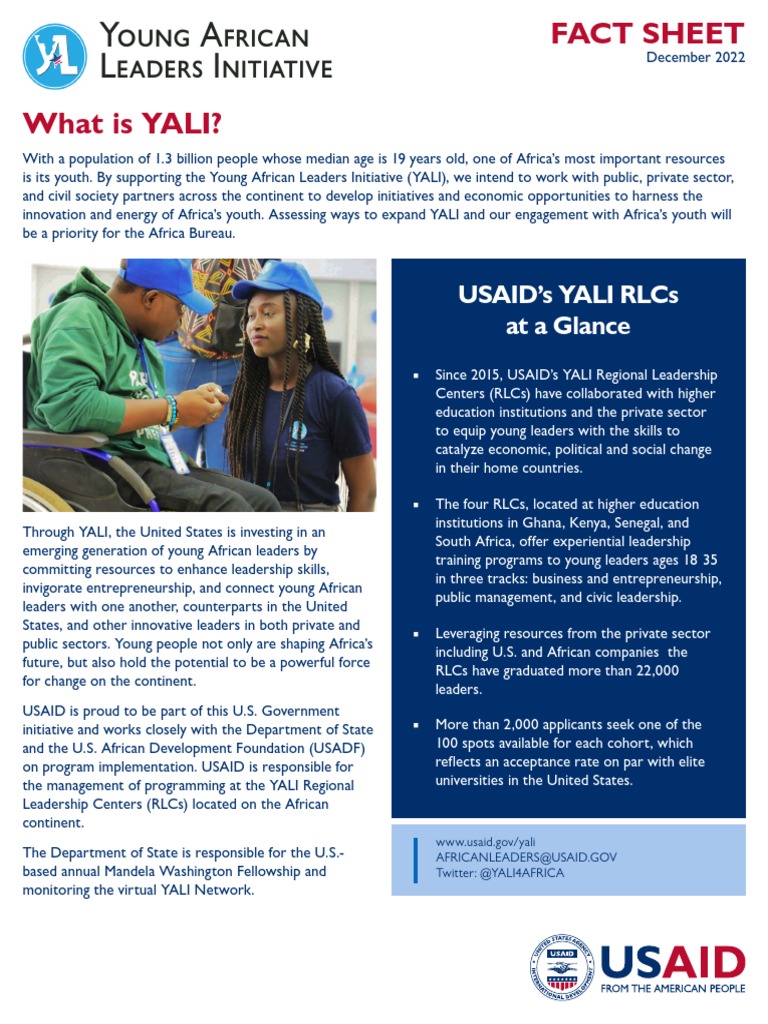 YALI Fact Sheet | Download Free PDF | United States Department Of State ... YALI Fact Sheet | Download Free PDF | United States Department Of State ...