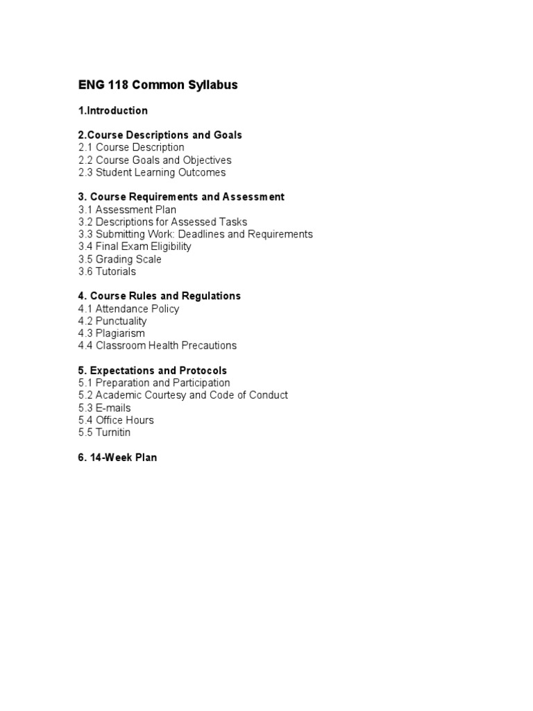 1 Eng 118 Syllabus 2022 2023 Pdf Turnitin Test Assessment 