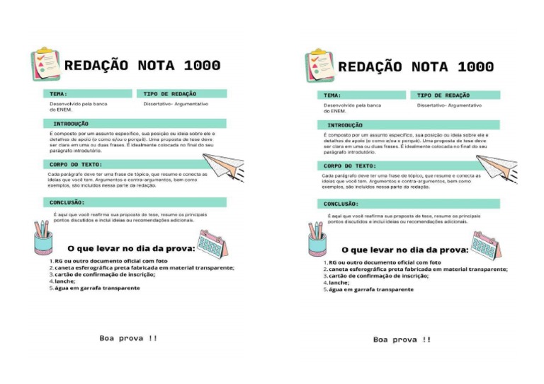 Redação Nota 1000 | PDF