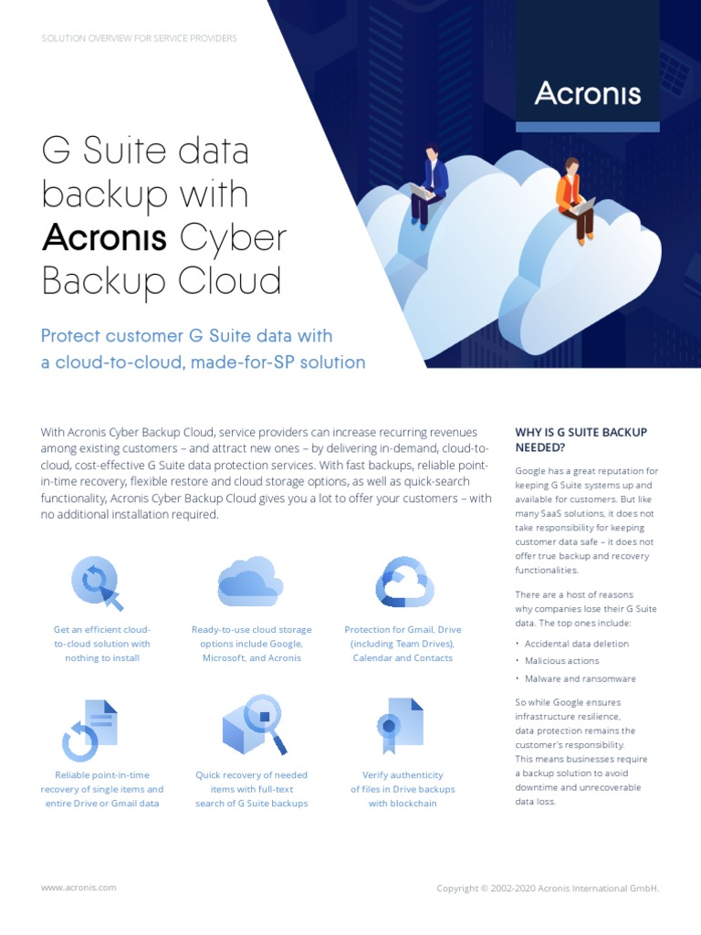 DS Acronis Cyber Backup Cloud G Suite SP EN-US 200122 | PDF | Cloud Computing | Backup