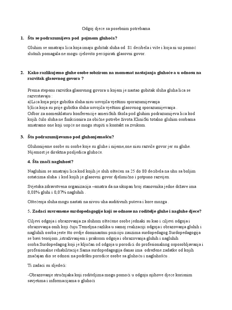 Skripta Iz Specijalne Parcijala | PDF