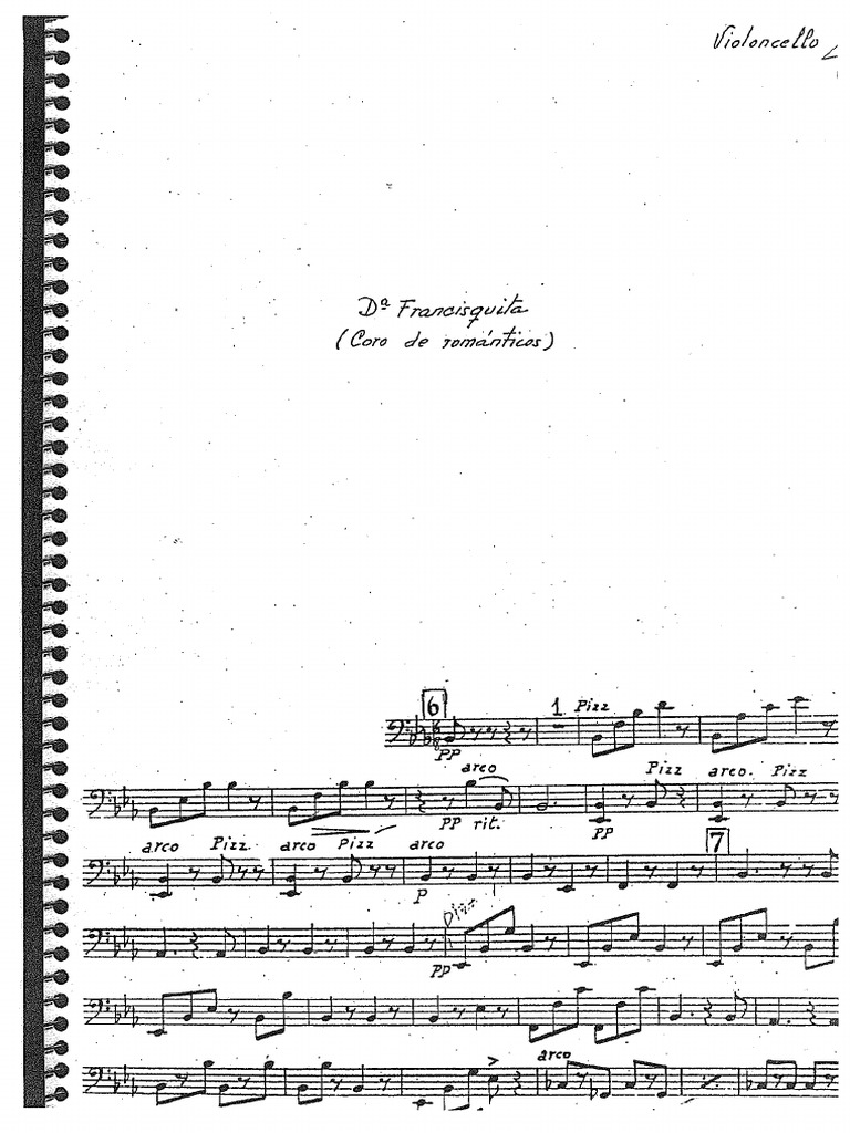 Coro de Romanticos Cello | PDF
