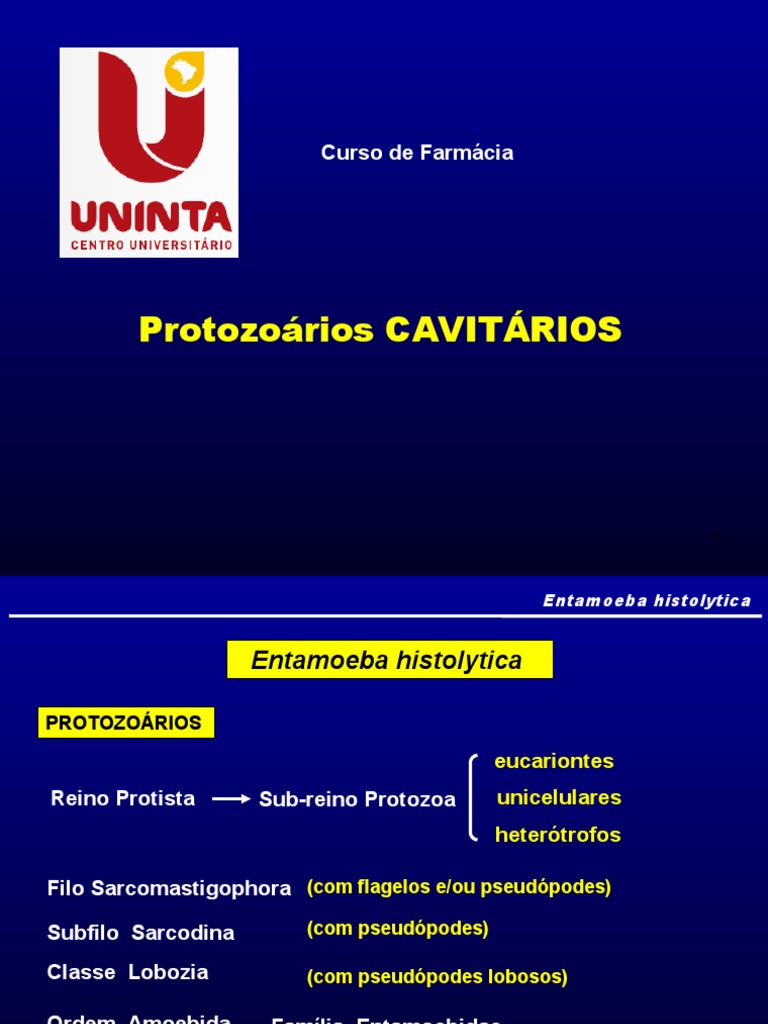 Protoz CAVITÁRIOs | PDF | Medicina Clínica | Doenças e distúrbios