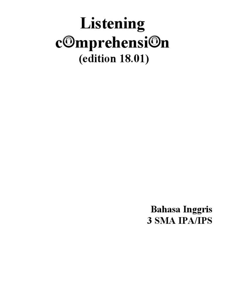 Soal Listening 18.01c | PDF