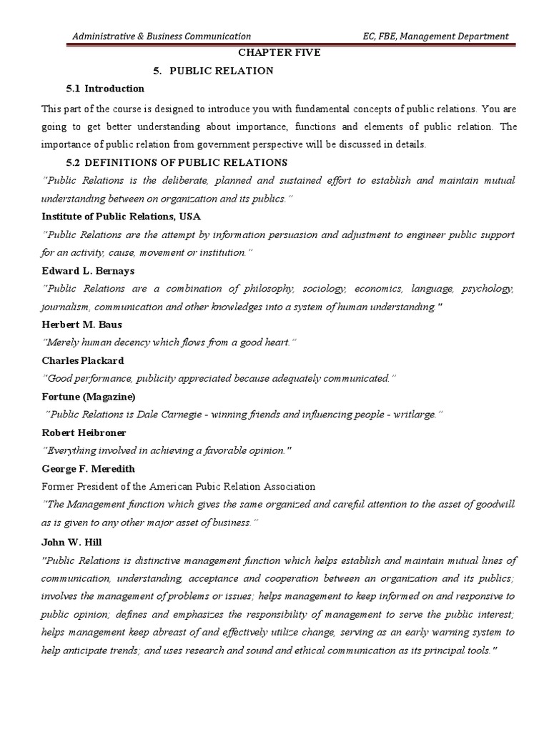 Understanding Public Relations Fundamentals | PDF | Public Relations ...