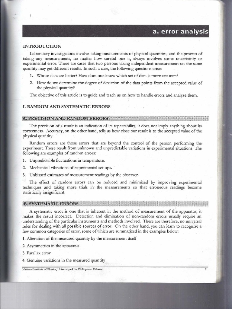 Error Analysis | PDF | Teaching Methods & Materials | Science & Mathematics