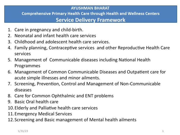 12 Services Under HWC | PDF