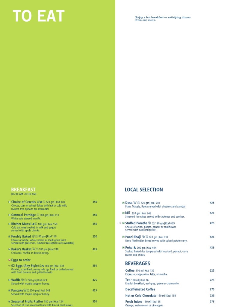 Ird Menu Compressed | PDF