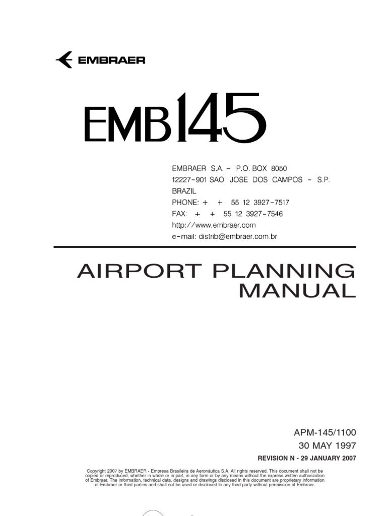 Embraer EMB-145 XR - Airport Planning Manual | PDF | Takeoff | Runway