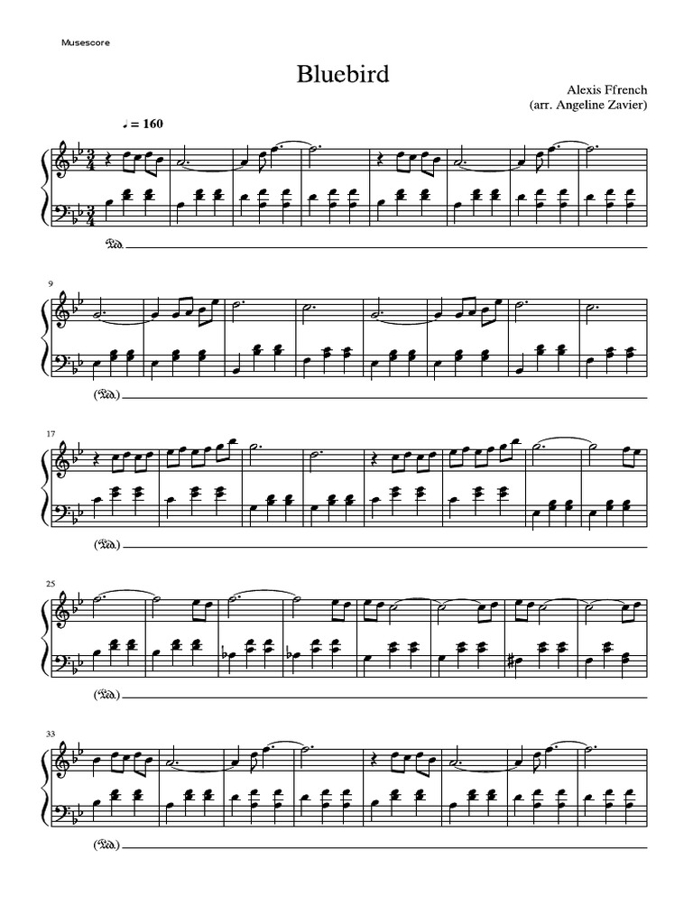 Alexis FFRENCH - Blue Bird - Musescore | PDF