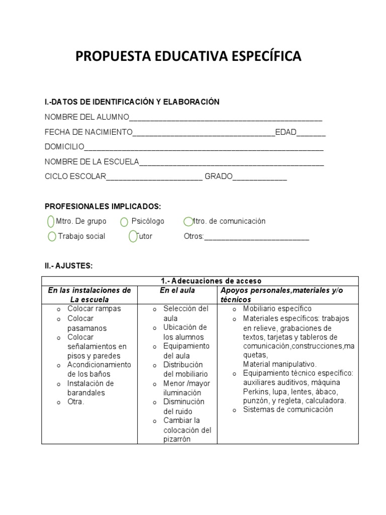 3.-Propuesta Educativa Específica | PDF | Evaluación | Aprendizaje
