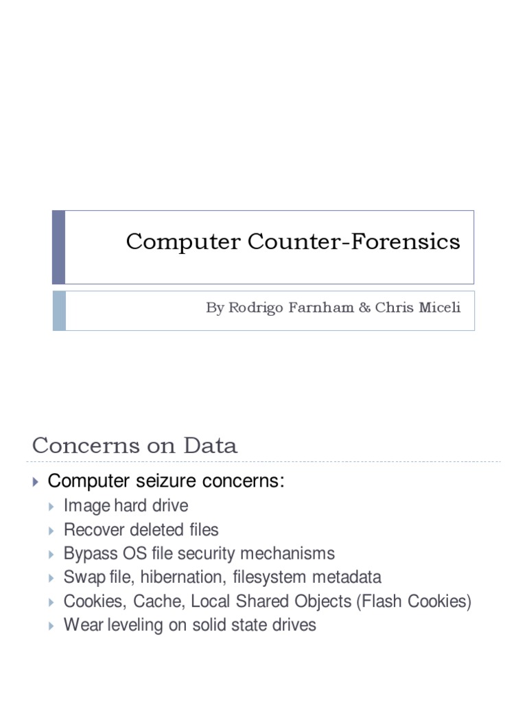 Computer - Counter-Forensics Darren Chaker | PDF | Tor (Anonymity Network) | Http Cookie