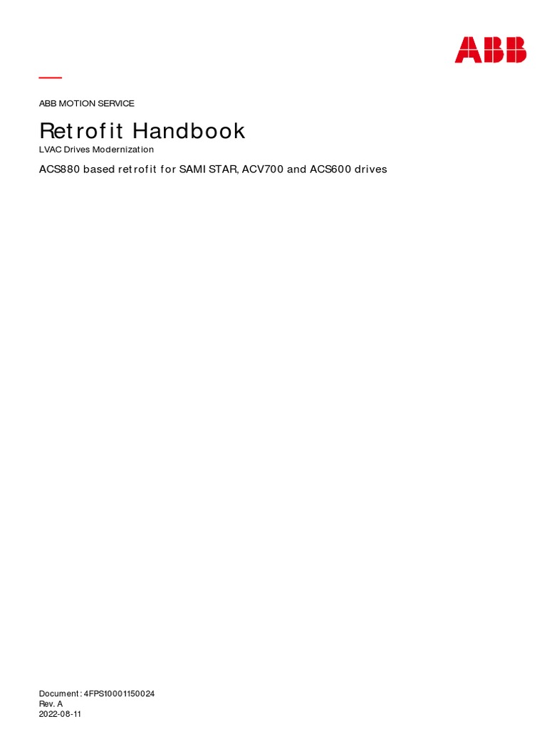 ABB ACS880 Based Retrofit Handbook RevA | PDF | Power Inverter ...