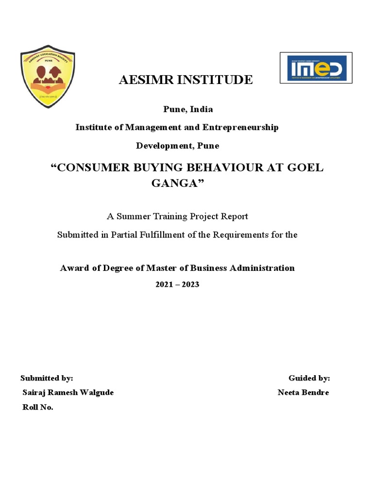 Sairaj SIP Project Edit MBA | PDF | Survey Methodology | Questionnaire