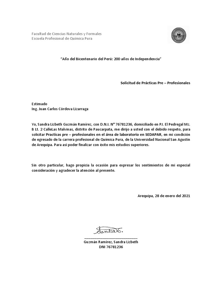 Solicitud de Prácticas | PDF Solicitud de Prácticas | PDF