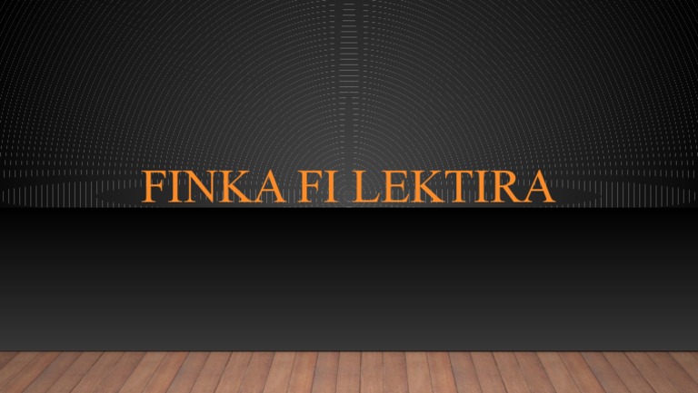 Finka Fi Lektira | PDF