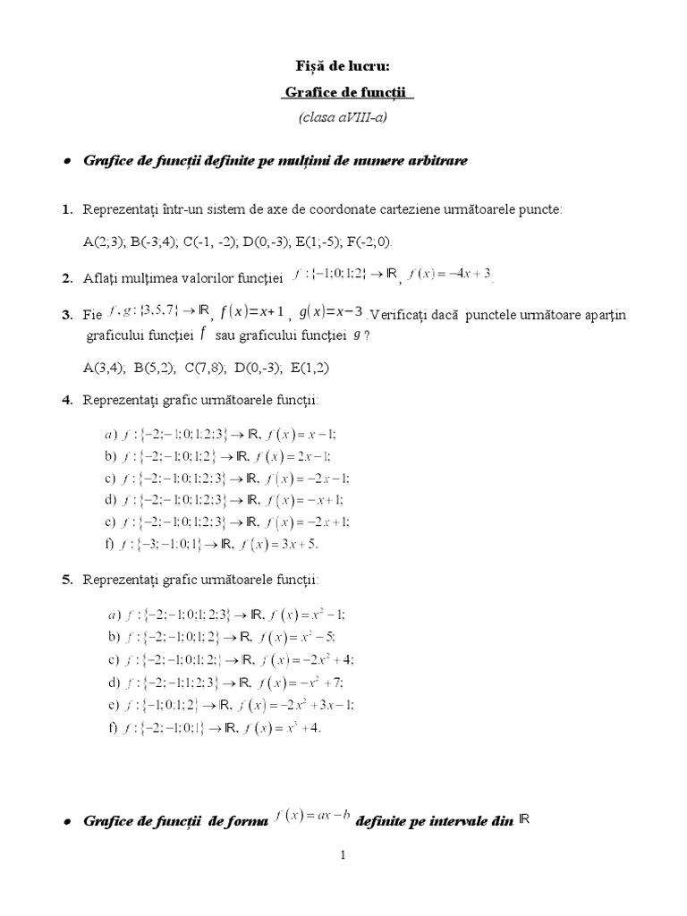 Grafice de Functii | PDF