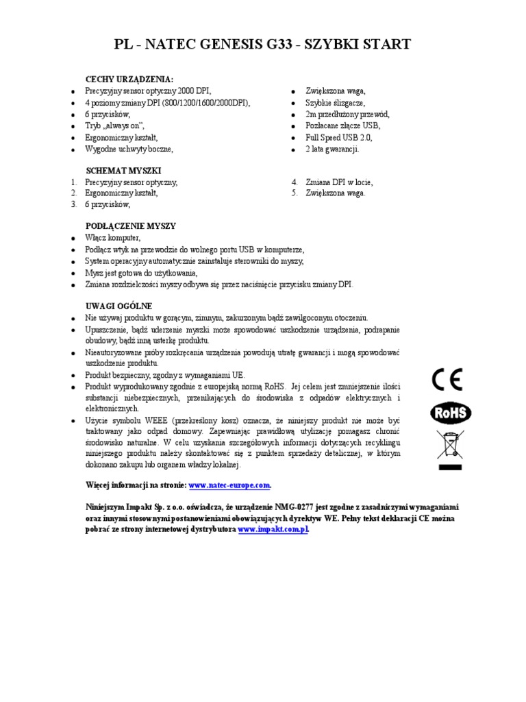 Natec Genesis G33 | PDF