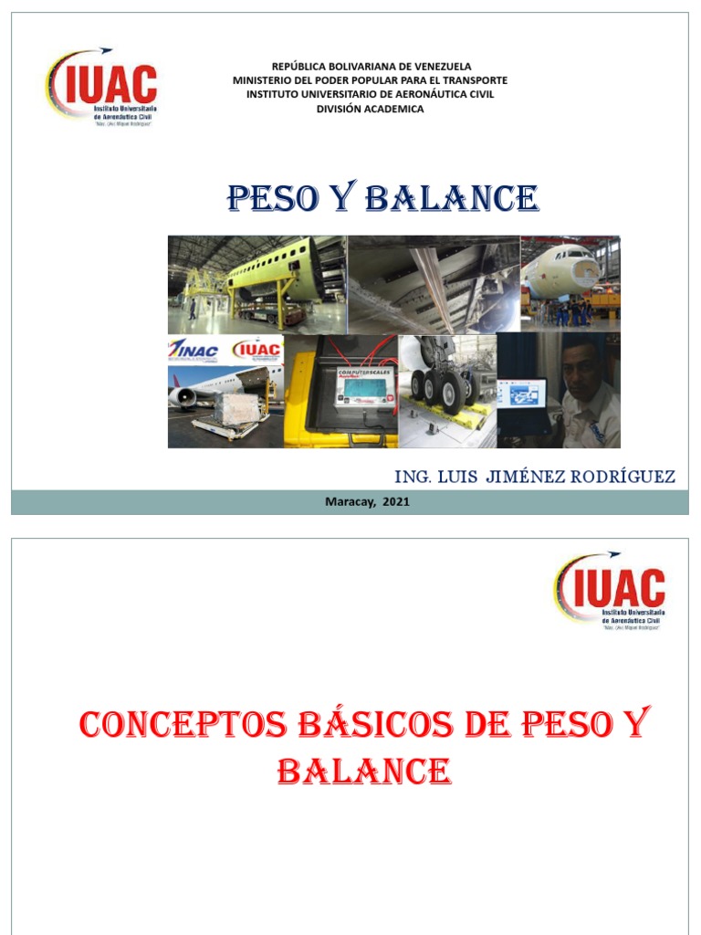 Conceptos básicos de peso y balance aeronáutico | PDF | Quitarse | Avión
