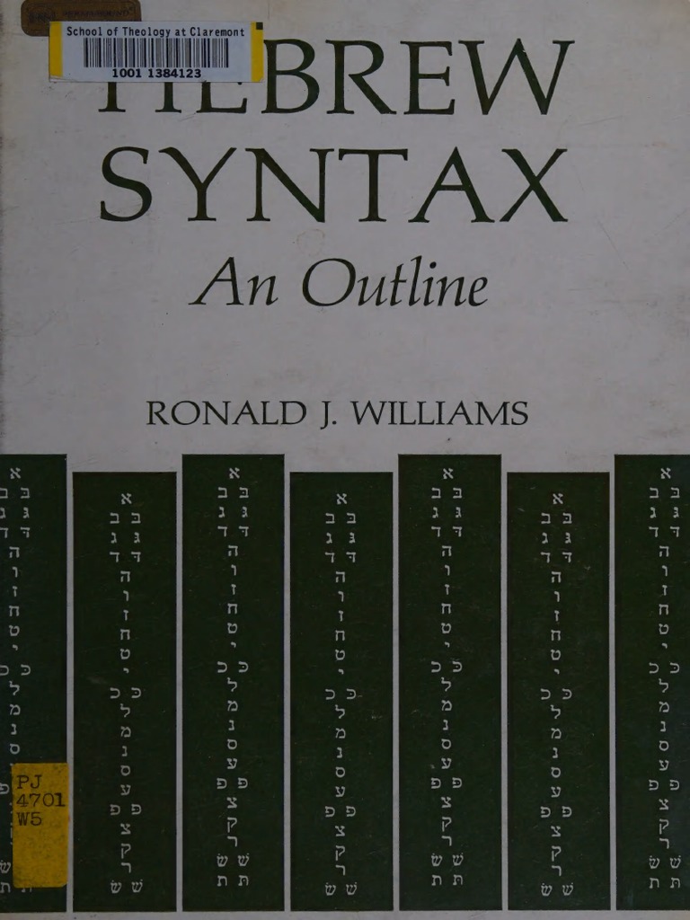 Hebrew Syntax - An Outline | PDF