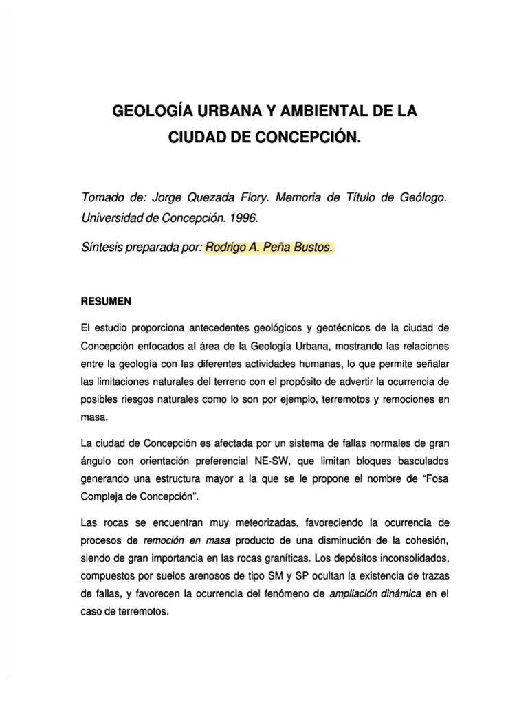 Quezada 1996 | PDF | Suelo | Temblores