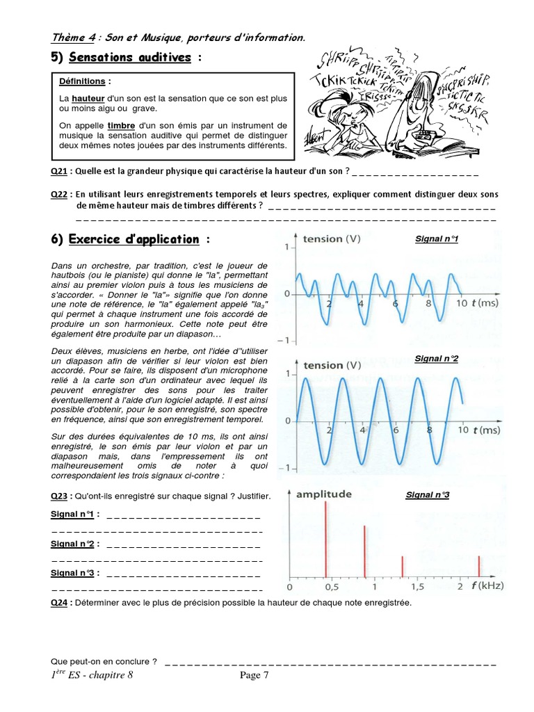 2021 Ch8 Son Vibratoire (Page7 À 10) | PDF | Instruments à corde | Son