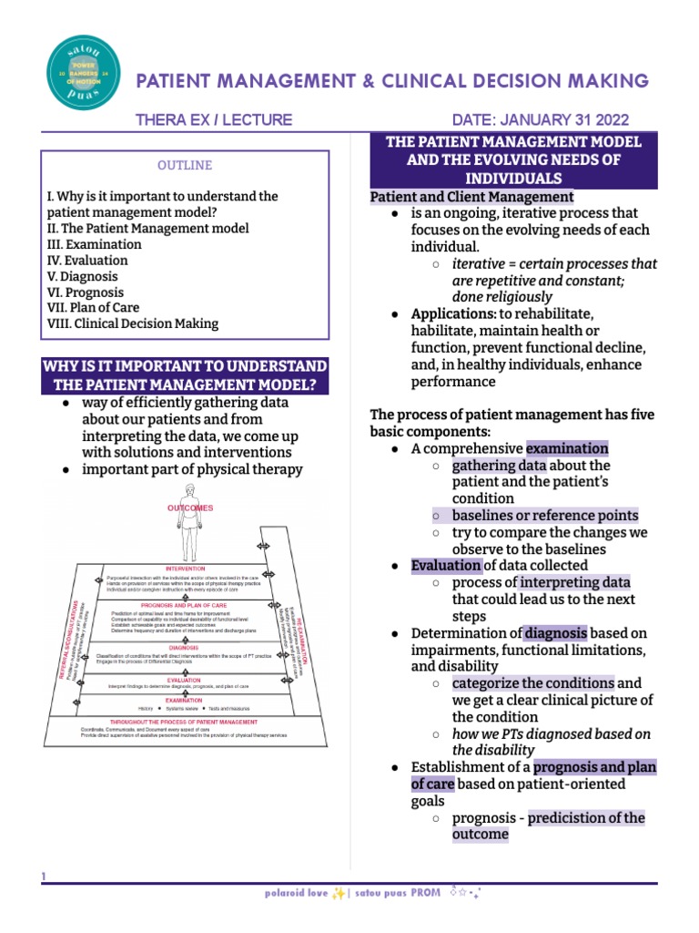 THERA EX - Patient Management and Clinical Decision Making | PDF | Medical Diagnosis | Physical ...