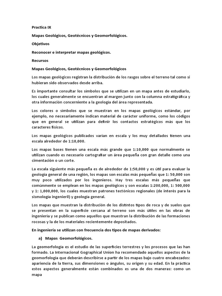 Practica IX | Descargar gratis PDF | Estrato | Ciencias de la Tierra
