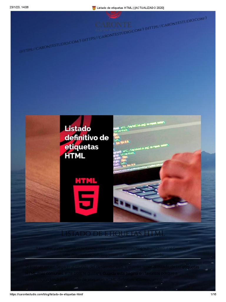 Listado de Etiquetas HTML Básicas | PDF | HTML | Página web