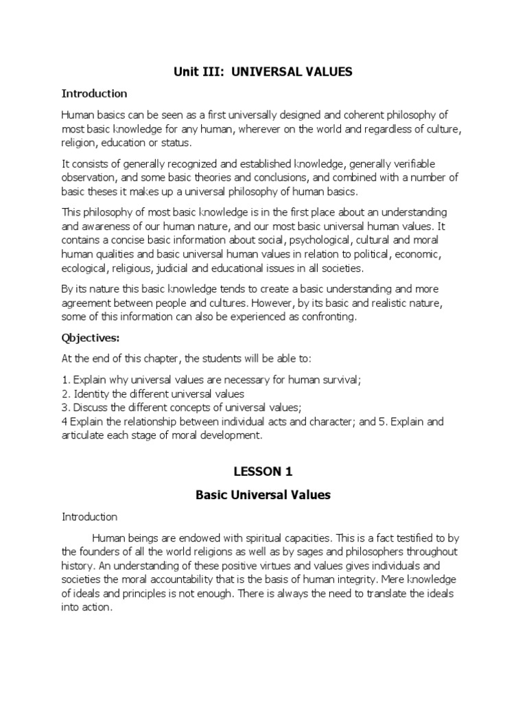 Unit III Module in Ethics | PDF | Metaphysics | Morality