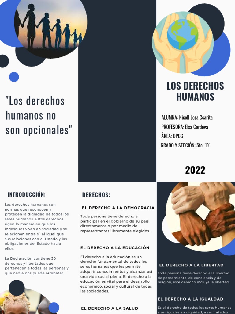 Triptico de Los Derechos Humanos | PDF | Derechos | Derechos humanos