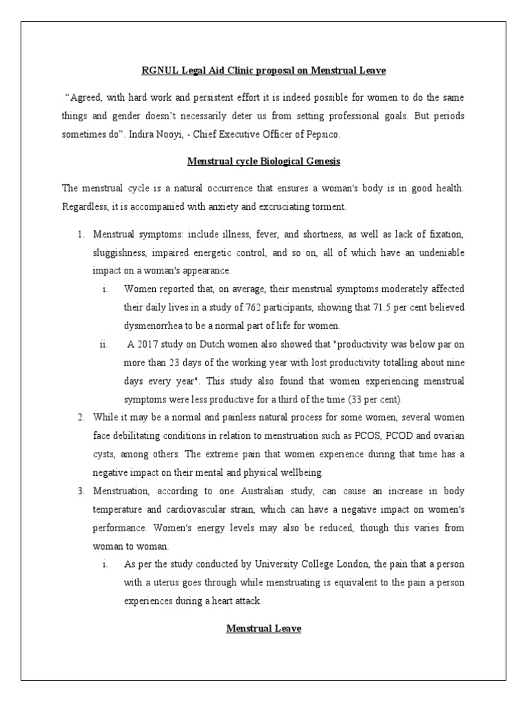 Menstrual Leave | PDF | Menstruation | Polycystic Ovary Syndrome