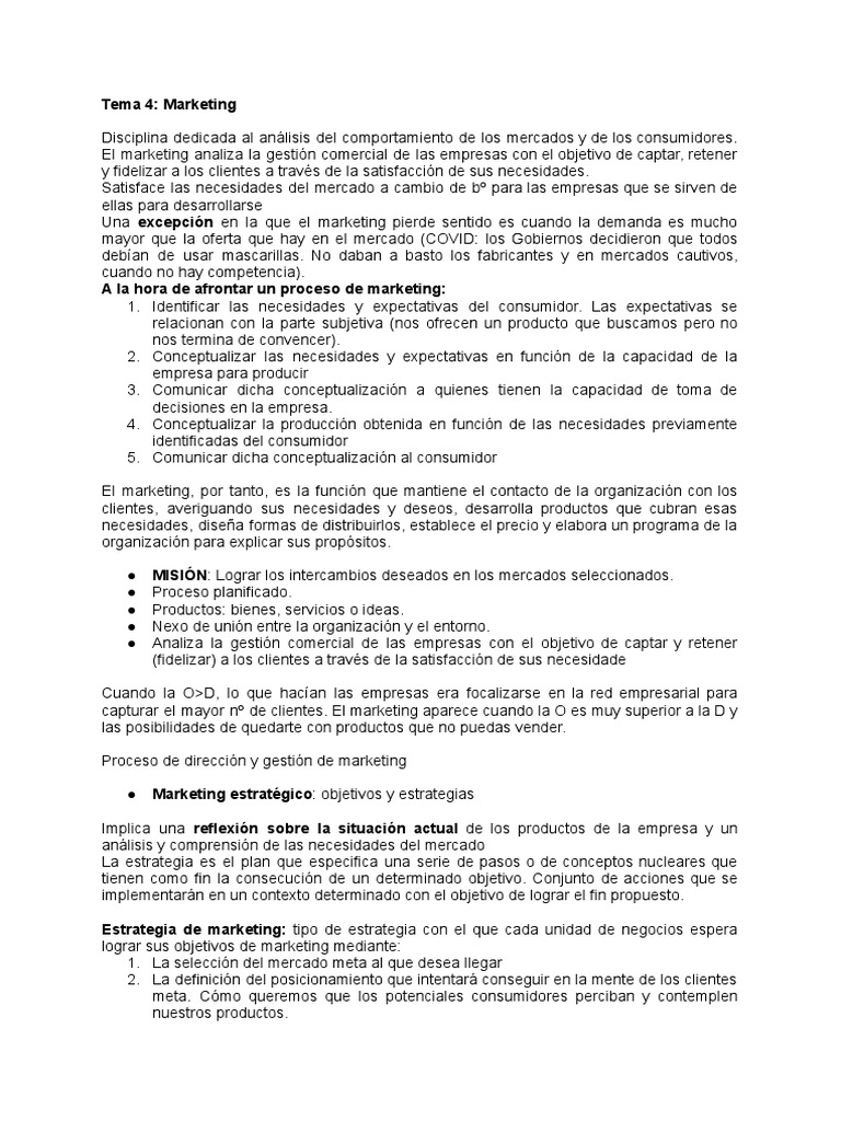 Tema 4 Ade | PDF | Marketing | Producto (Negocio)