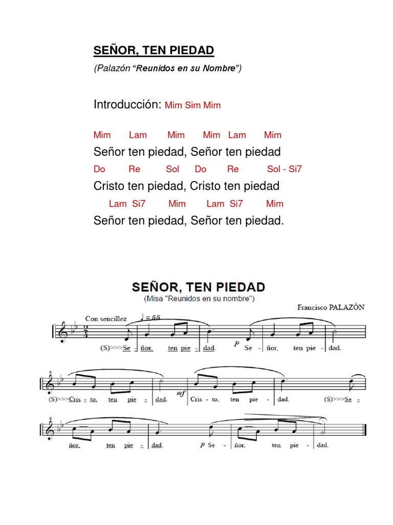 Piedad - Señor Ten Piedad | PDF