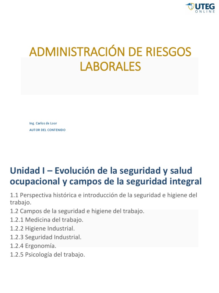Diapositivas de Clases 1-4 | PDF | Cultura organizacional | Seguridad y salud ocupacional