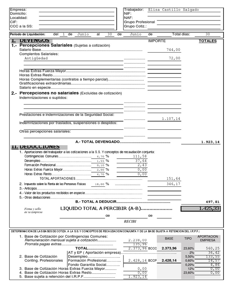 Nomina Ejerc. 9 Pg. 139 Mac Graw | PDF | Salario | Empleo