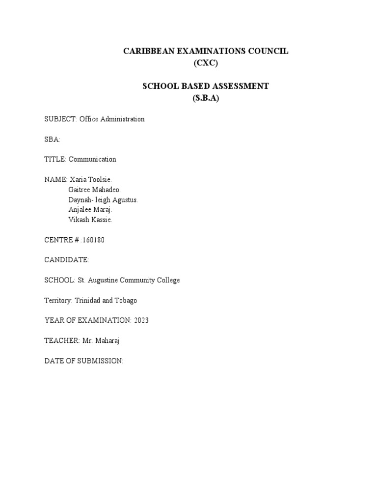 Final Oa Sba | PDF | Printer (Computing) | Fax