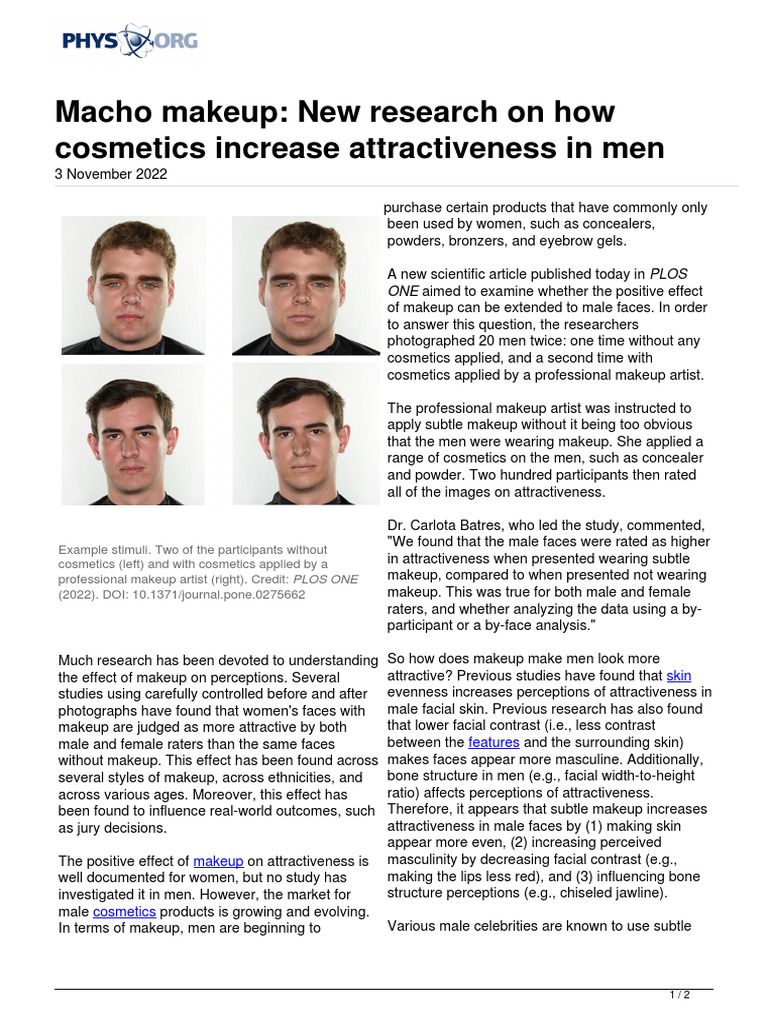 2022 11 Macho Makeup Cosmetics Men | PDF | Cosmetics | Cognition