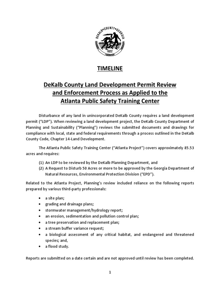 DeKalb County Land Development Permit Process | PDF | Flood ...