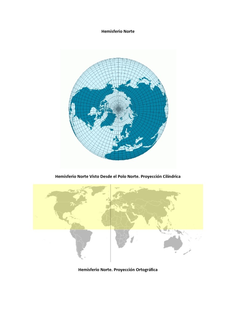 Mapa de Hemisferios Norte y Sur | PDF