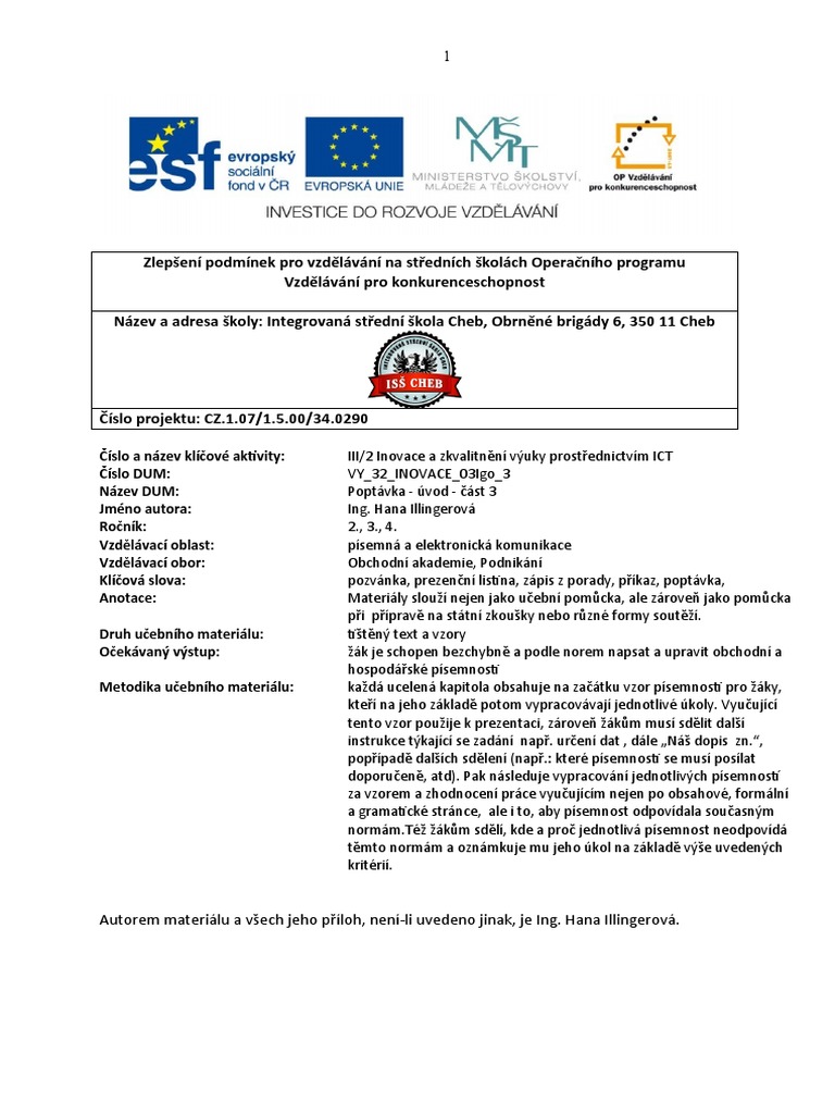 DUM 3-Poptã¡vka | PDF