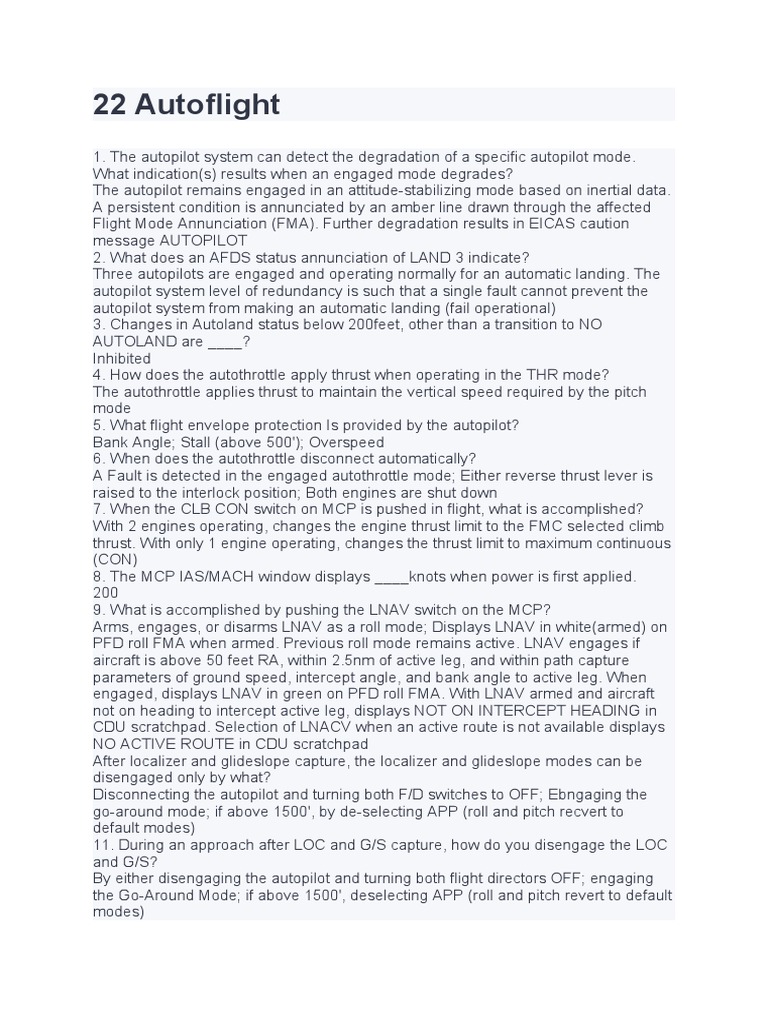 22 Autoflight | PDF | Avionics | Measuring Instrument