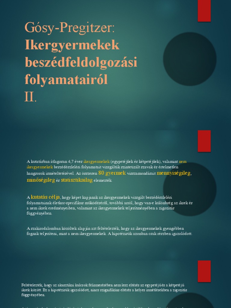Gósy-Pregitzer - Nyelvfejlődés | PDF